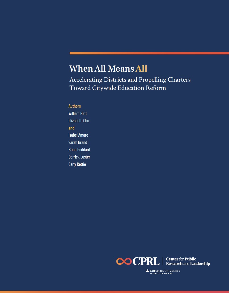 When All Means All: Accelerating Districts and Propelling Charters ...